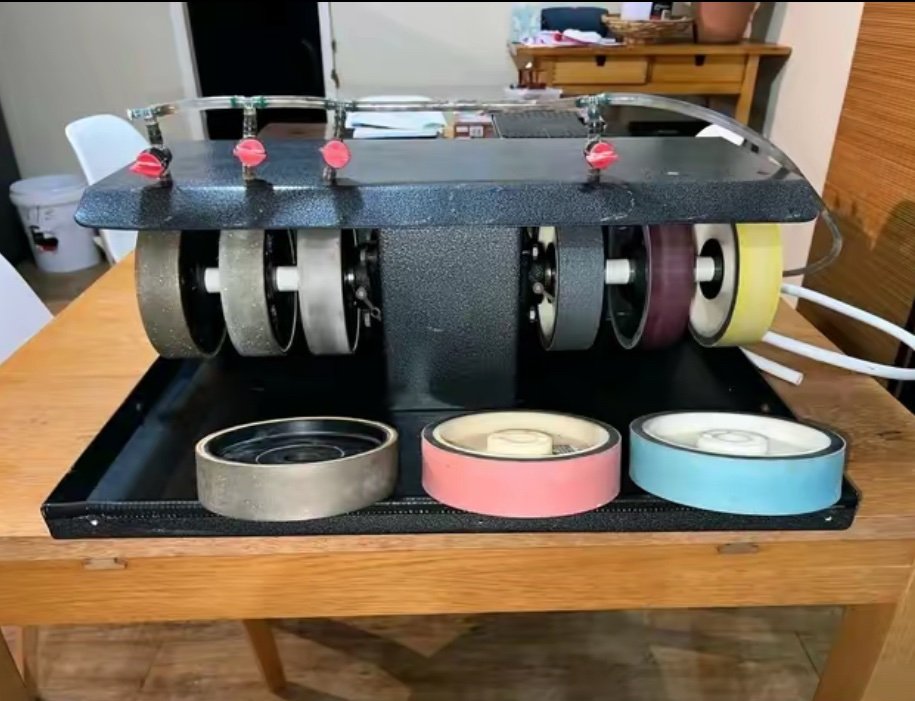 150mm x 6 Cabbing Machine with 9 High-Quality Wheels - lapidary tools